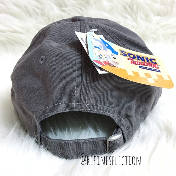 Sega | Accessories | Sonic The Hedgehog Embroidered Grey Dad Hat Cap ...